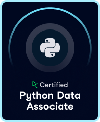 Devam Patel's Python Data Associate certificate